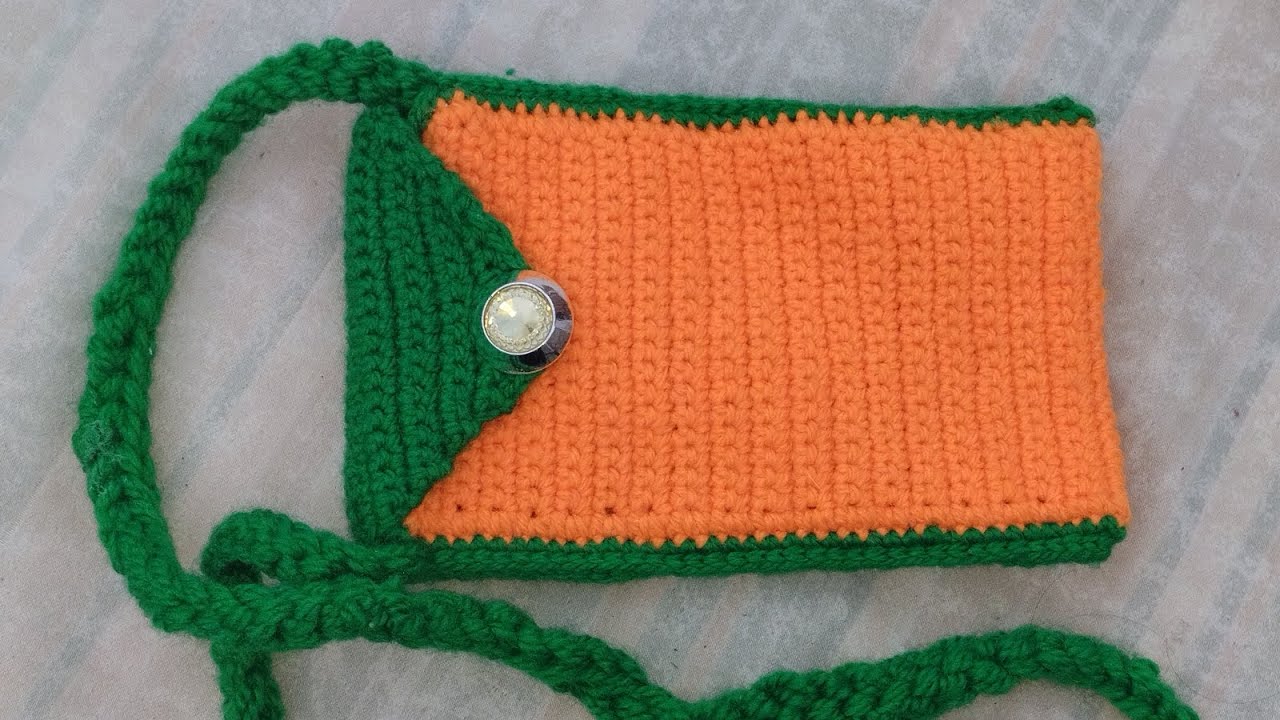 Crochet phone bag tutorial# crochet easily bag - YouTube