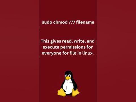 File Permission Linux 777 #chmod #777 #file #permission #change #linux #command #commandline ...