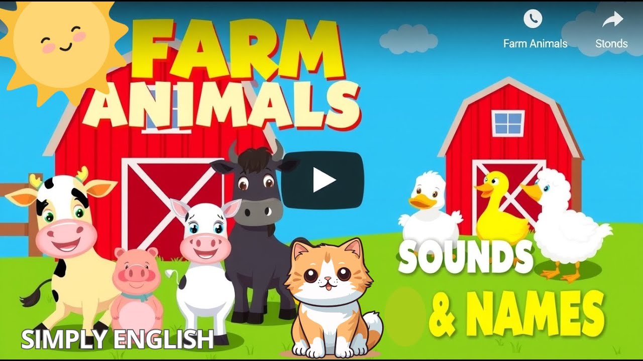 Farm Animals for Kids | Learn Animal Names and Sounds with Real Farm ...