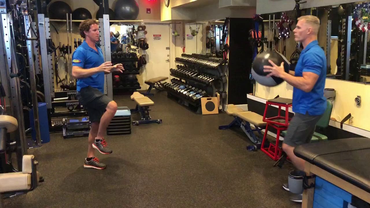 Balance - Single Leg Throw and Catch w/MB - YouTube