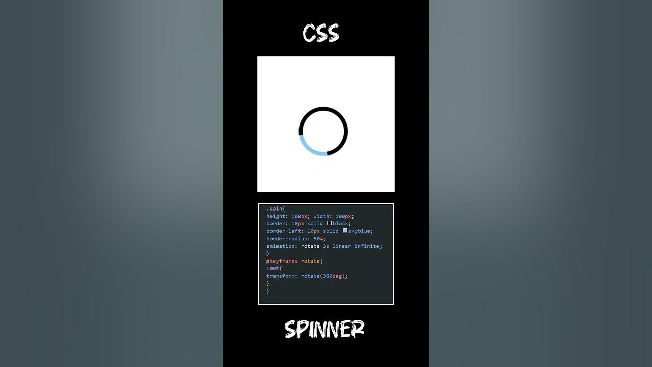 Css Loading Spinner | #html #css #loading #shorts - YouTube