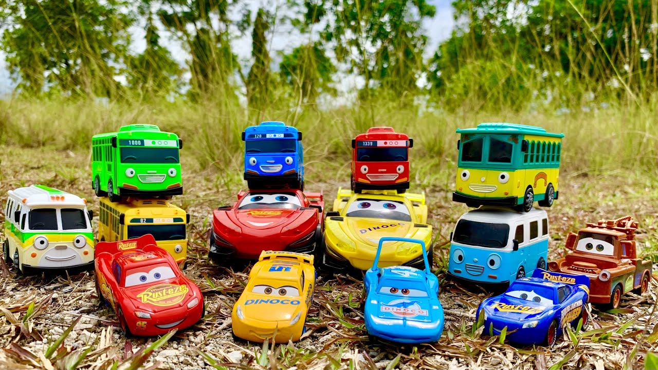 Mencari Mainan Mobil Mobilan Bus Tayo, Disney Pixar Cars, Mcqueen, Tow ...
