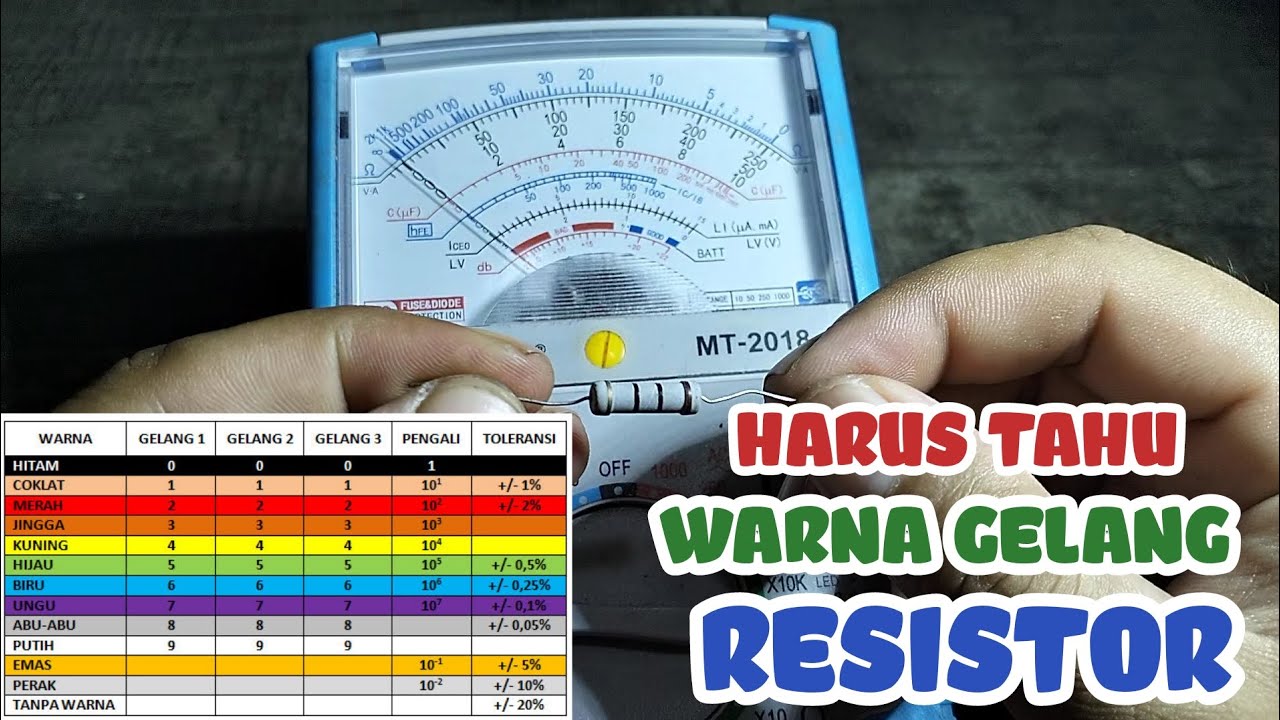 CARA MENGUKUR NILAI HAMBATAN RESISTOR DENGAN MULTITESTER ANALOG - YouTube