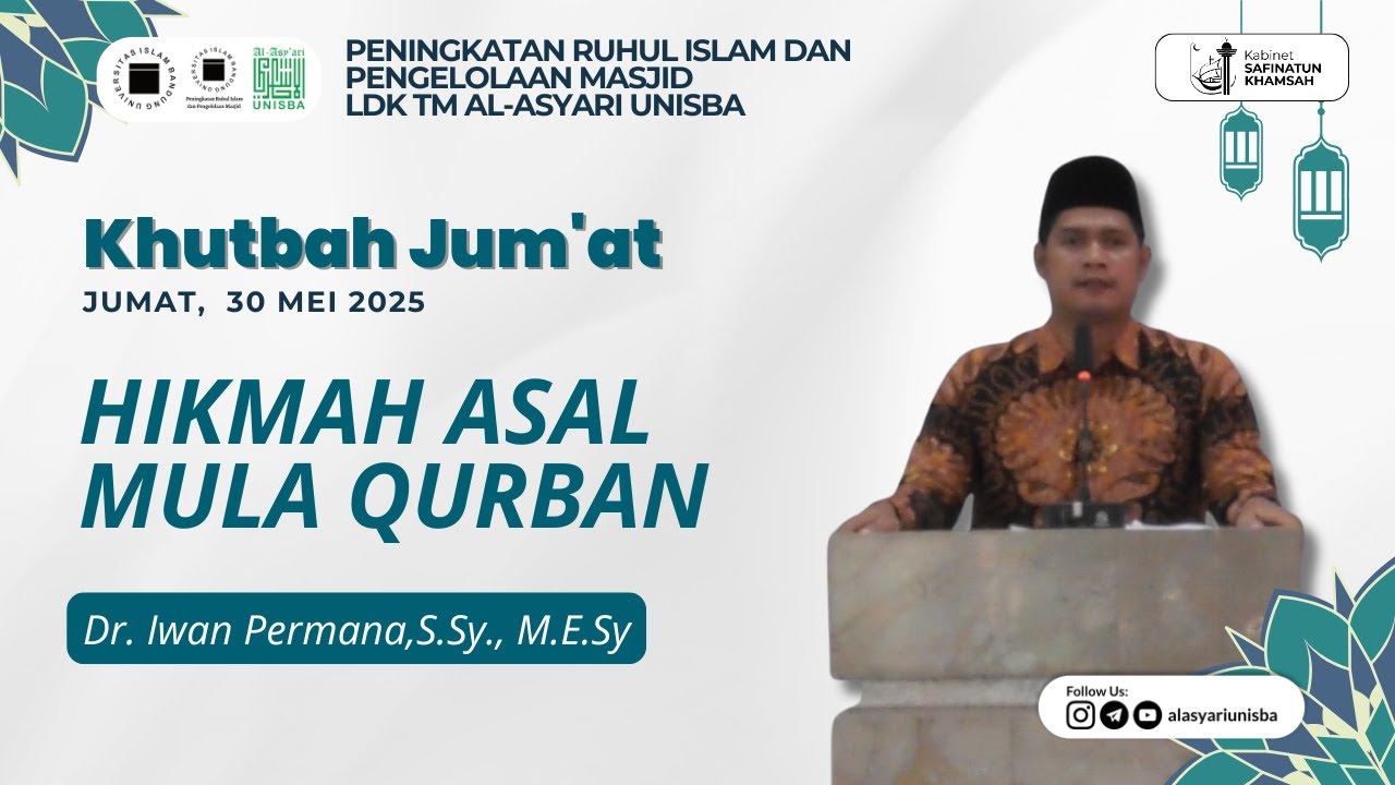 HIKMAH AWAL MULA QURBAN (Dr. Iwan Permana,S.Sy., M.E.Sy) - YouTube
