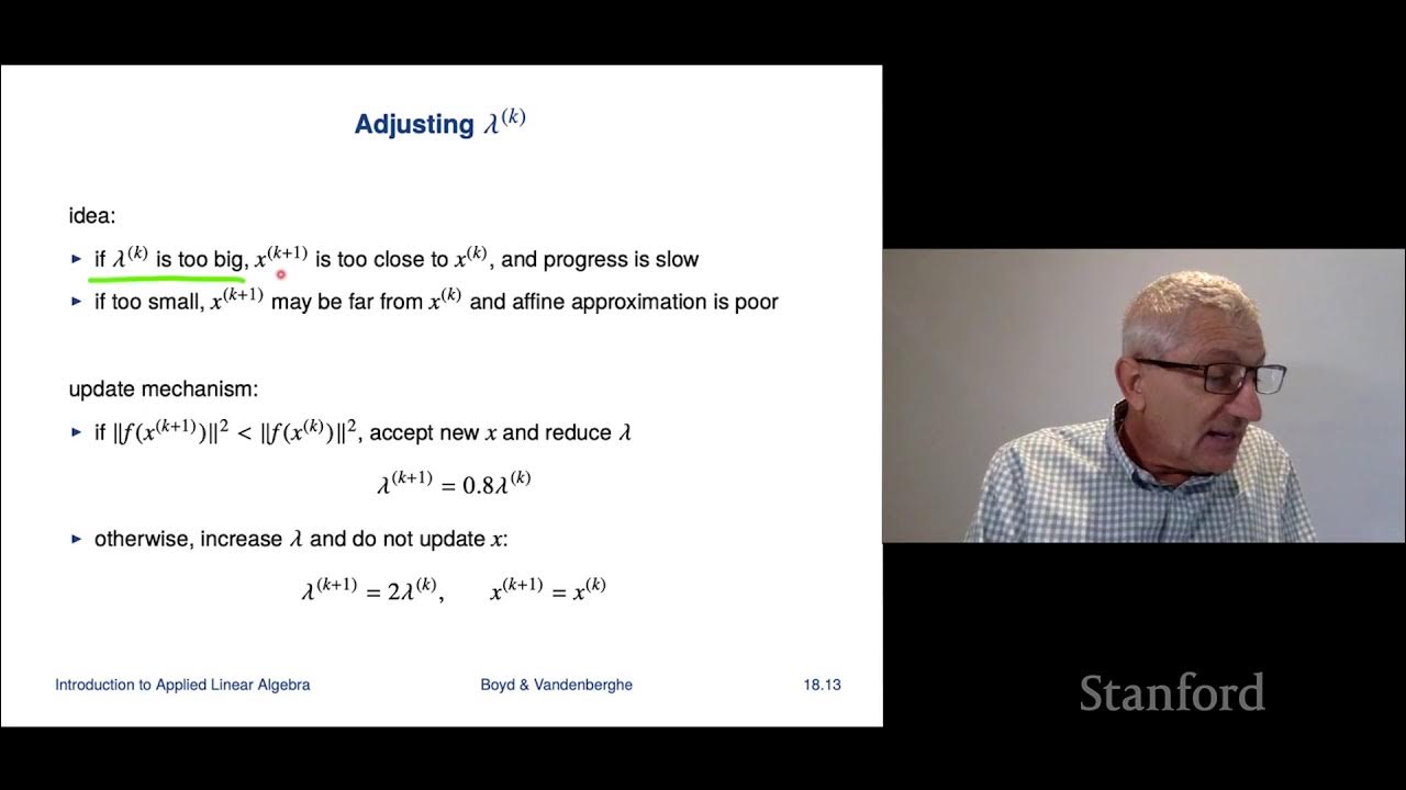 Stanford ENGR108: Introduction to Applied Linear Algebra | 2020 | Lecture 51-VMLS Leven. Marq ...