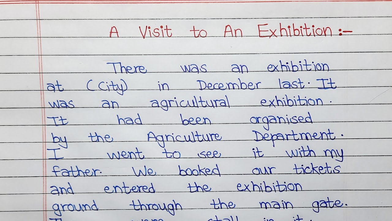Essay on A Visit to an Exhibition | English - YouTube