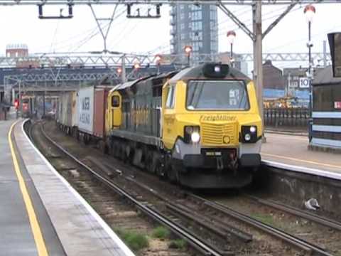 Class 70 (70001) locomotive at Stratford 7 April 2010 - YouTube