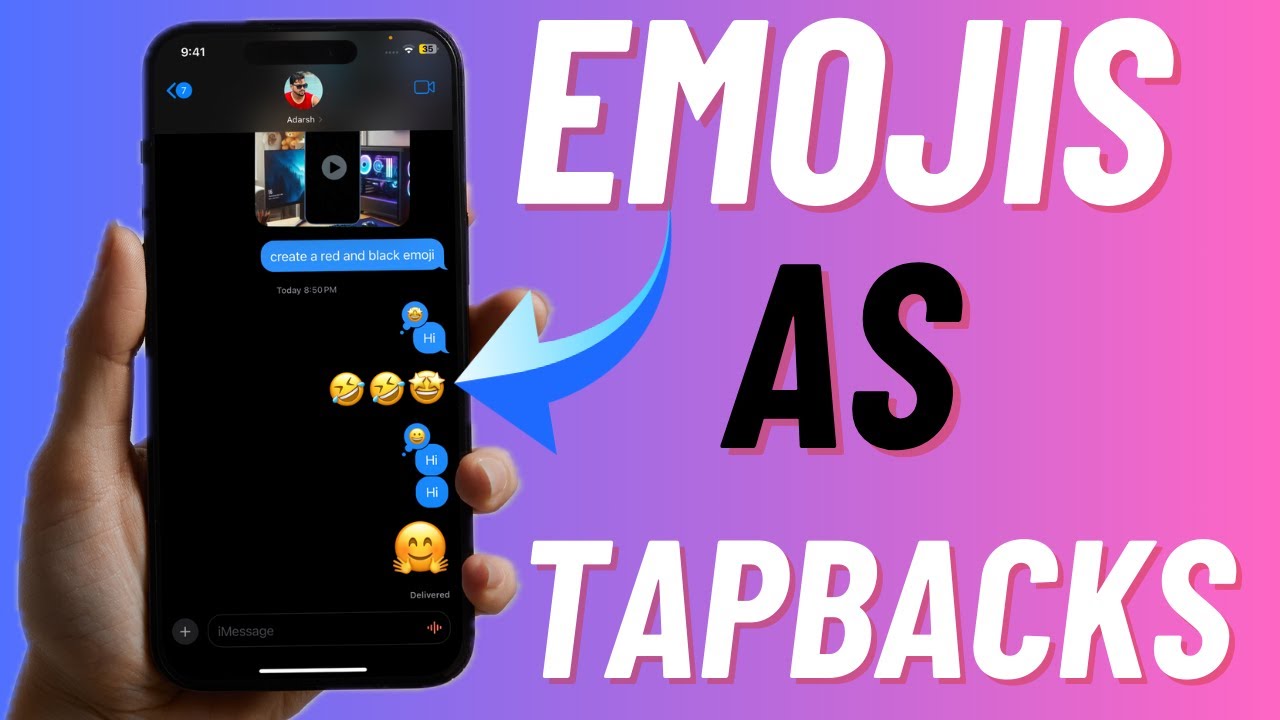 How to Use Emoji as Tapback Reactions in Messages in iOS 18 - YouTube