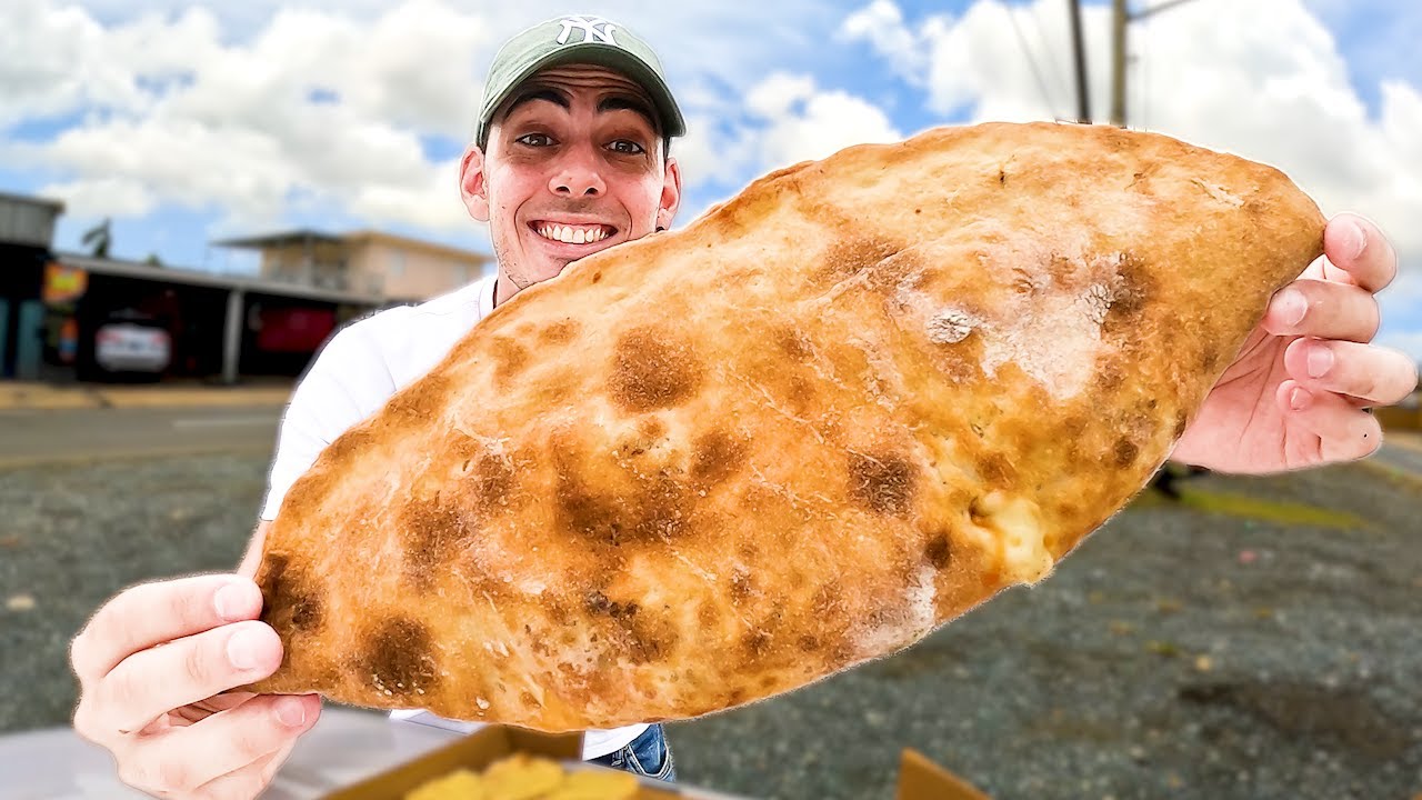 Mira El Clase De Calzone Que Me Comí! Puerto Rico - YouTube