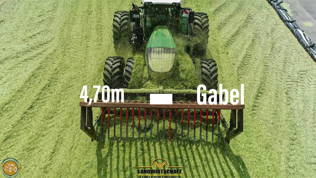 6 Meter GPS Silo! Fendt 1050 m. 4,70m Silo Gabel Ganzpflanzensilage ...
