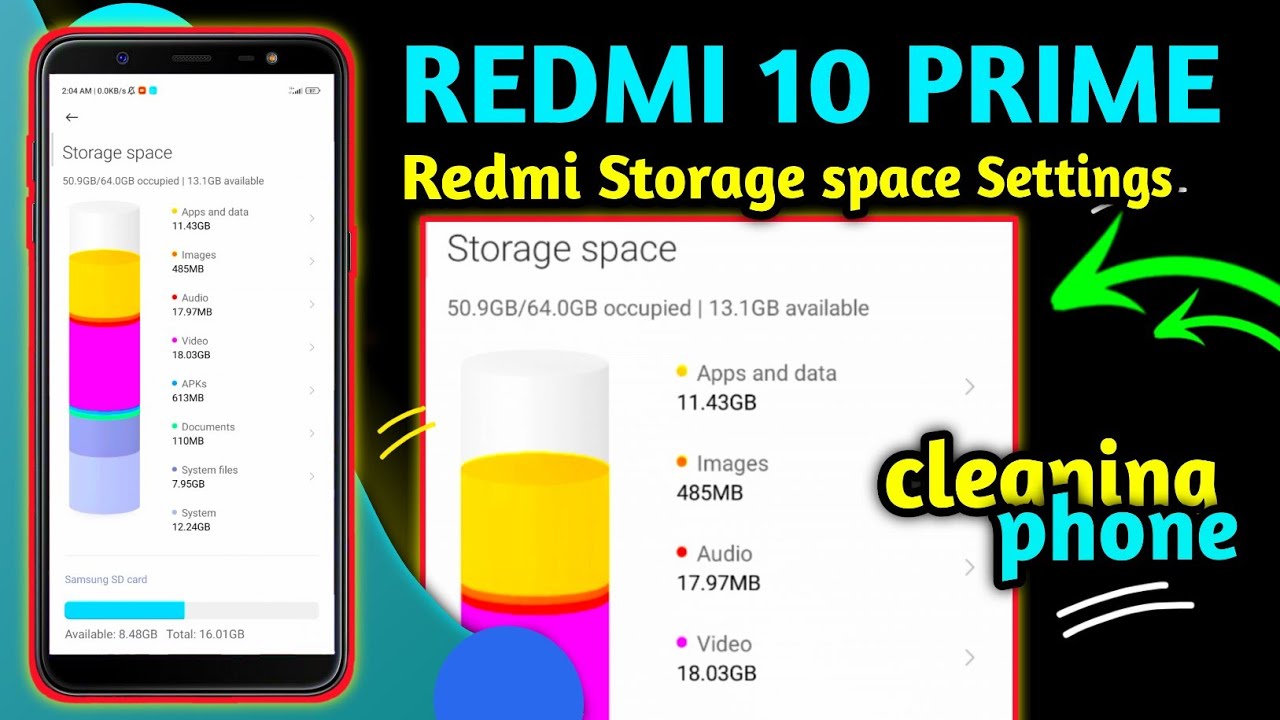 Redmi Storage space Settings || Redmi storage space clean kaise kare ...