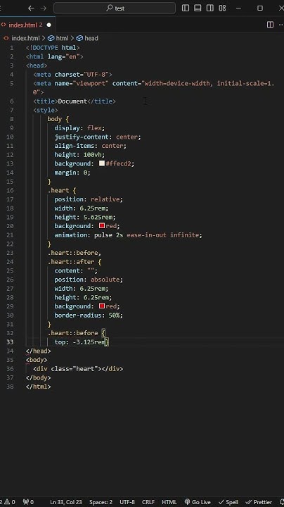 Pulsing Heart Animation with CSS - YouTube