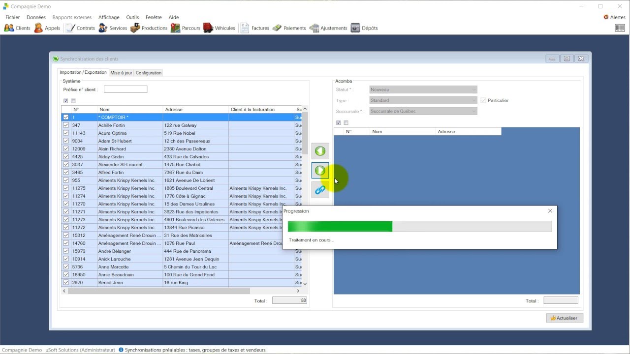 Paiements d'avance dans Acomba - YouTube