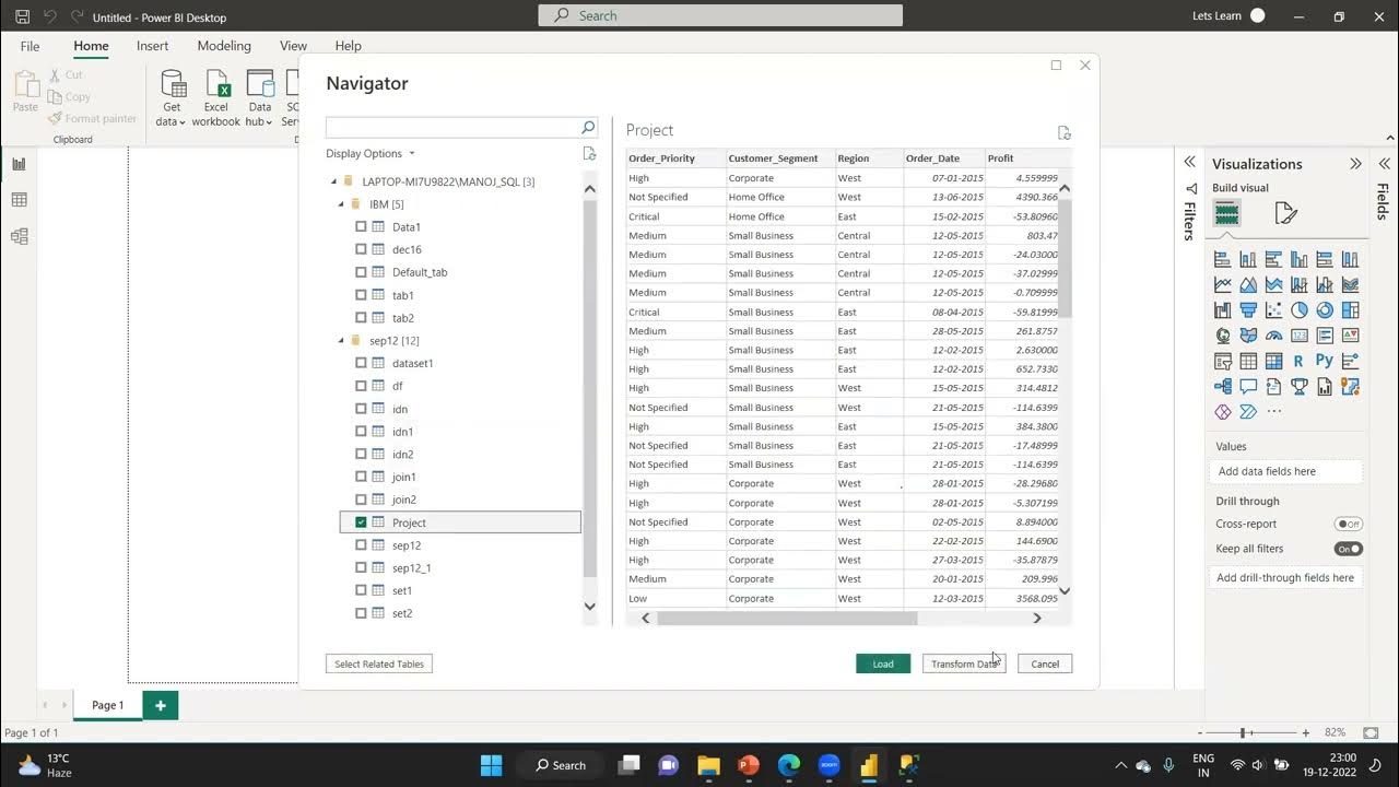 6# Power BI - Import Data from SQL Server to Power BI in Hindi - YouTube