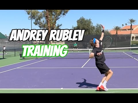 Andrey Rublev Heavy Hitting Practice (In California) - YouTube