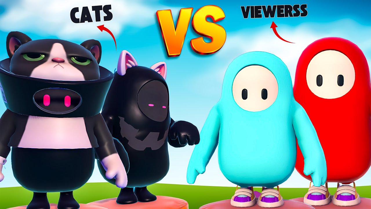 Fall Guys CATS VS VIEWERS BATTLE Ft. SAMAN Plays | 100K LEADERBOARD ...