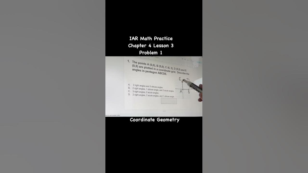 IAR Math Practice Chapter 4 Lesson 3 Problem 1. Coordinate Geometry ...