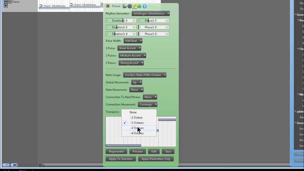 RapidComposer Tutorial Part 9A: Generators & Phrase Parameters (and a little tweaking) - YouTube