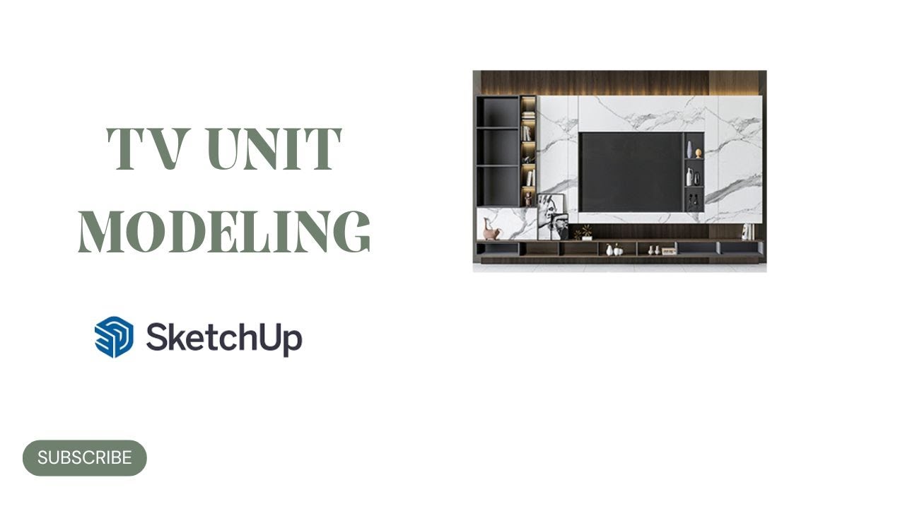TV UNIT MODELING IN SKETCHUP - YouTube