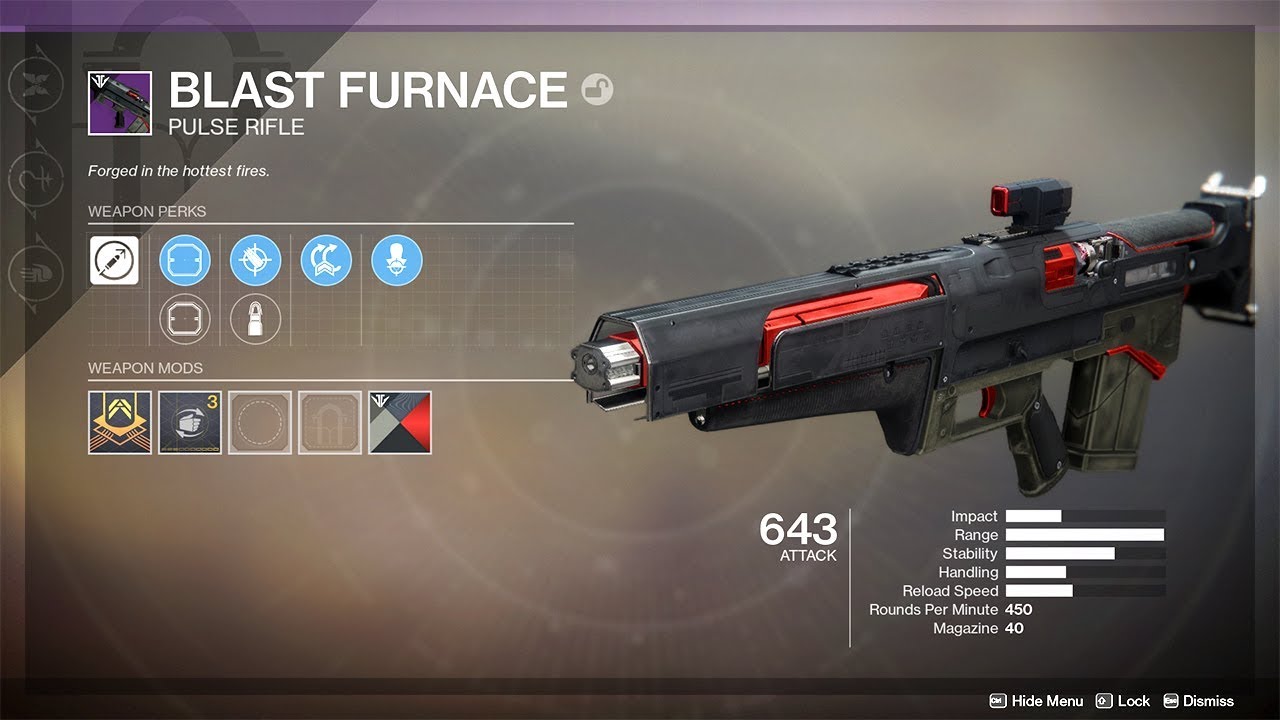 Ada-1 Powerful Pulse Rifle Frame *BLAST FURNACE* | Weapon Frame Quests ...