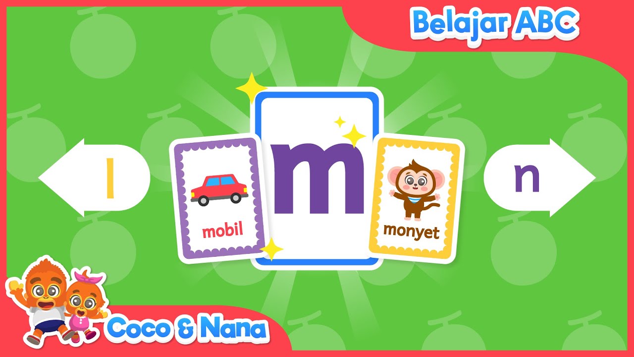 Flashcards Huruf M untuk Anak dan Balita | Belajar Alfabet ABC | Coco ...