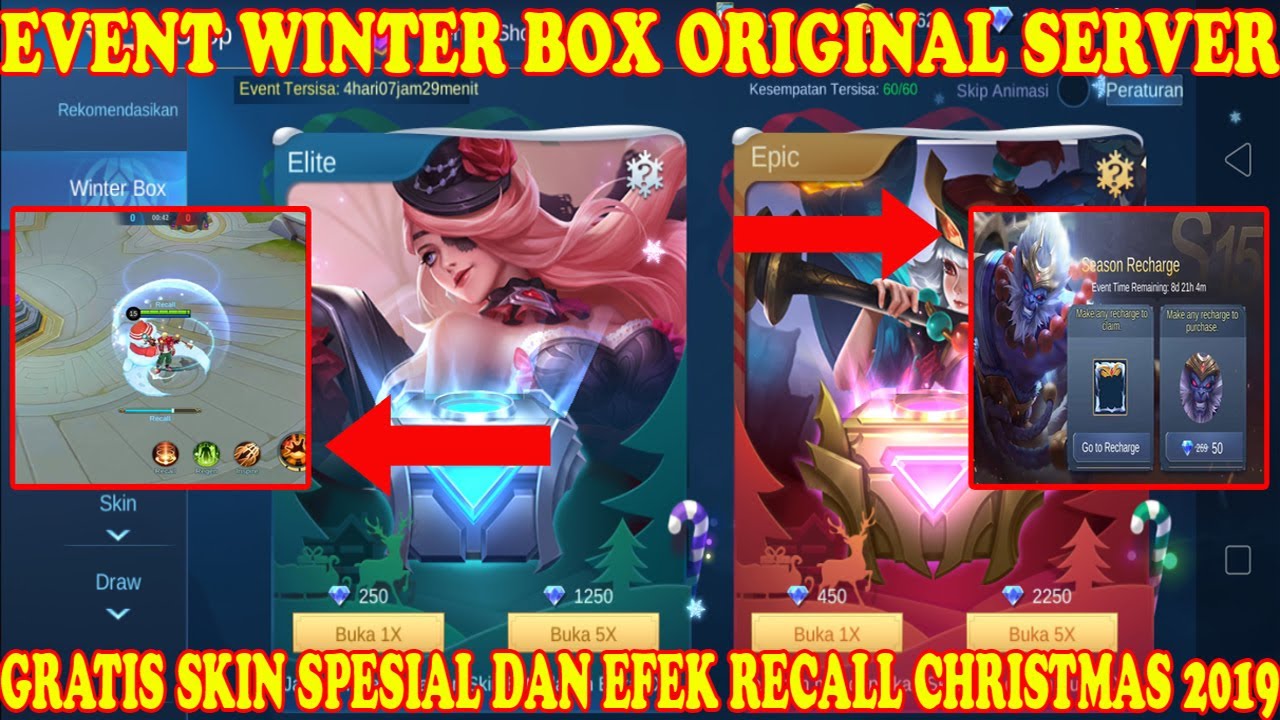 GRATIS SKIN SPESIAL DAN EFEK RECALL DI EVENT WINTER BOX MOBILE LEGENDS ...