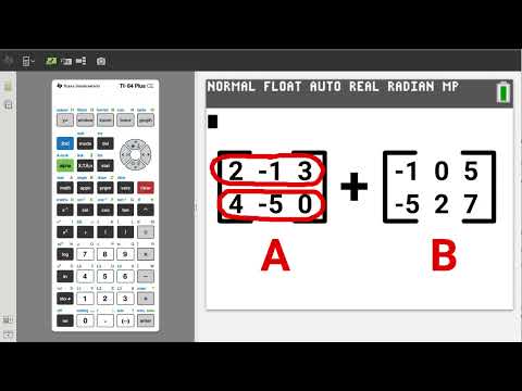 Adding and Subtracting Matrices on the TI 84 Plus CE - YouTube