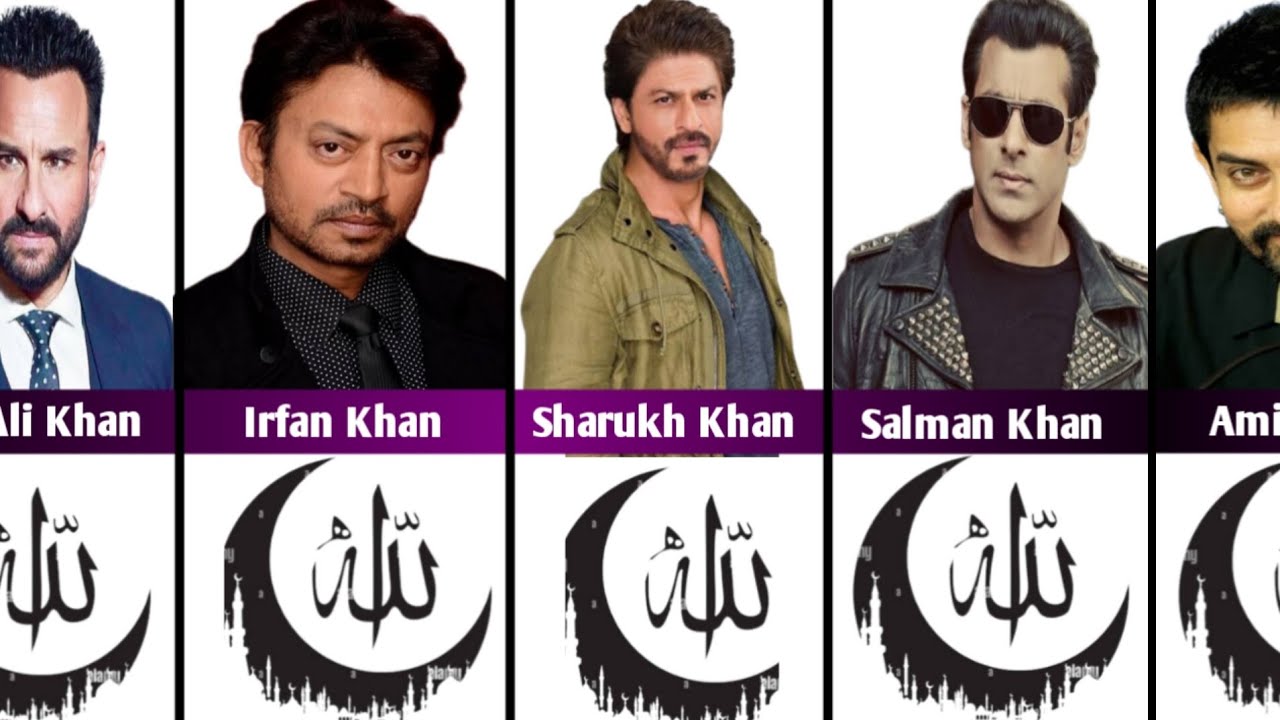 Famous All Muslim Actors In India || @Keerthi_edits123 - YouTube