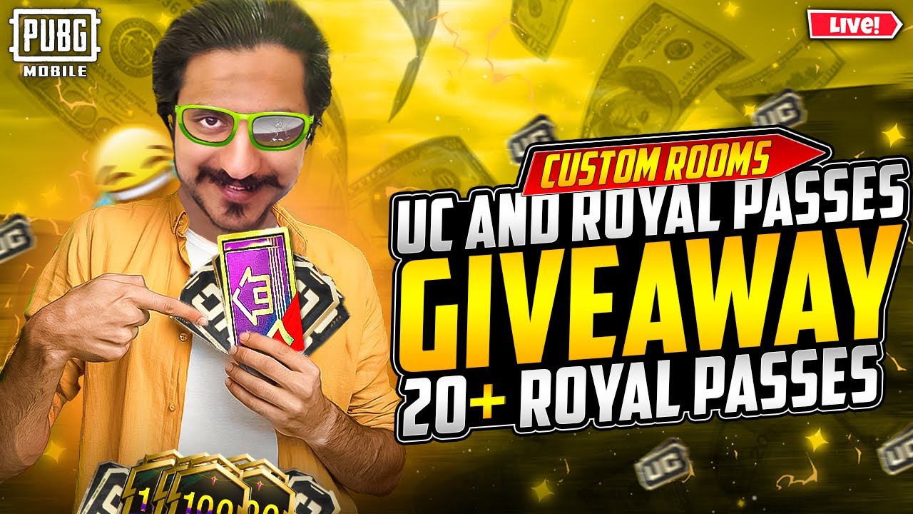 20+ Royal Passes Giveaway on Live Stream and Custom Rooms - YouTube