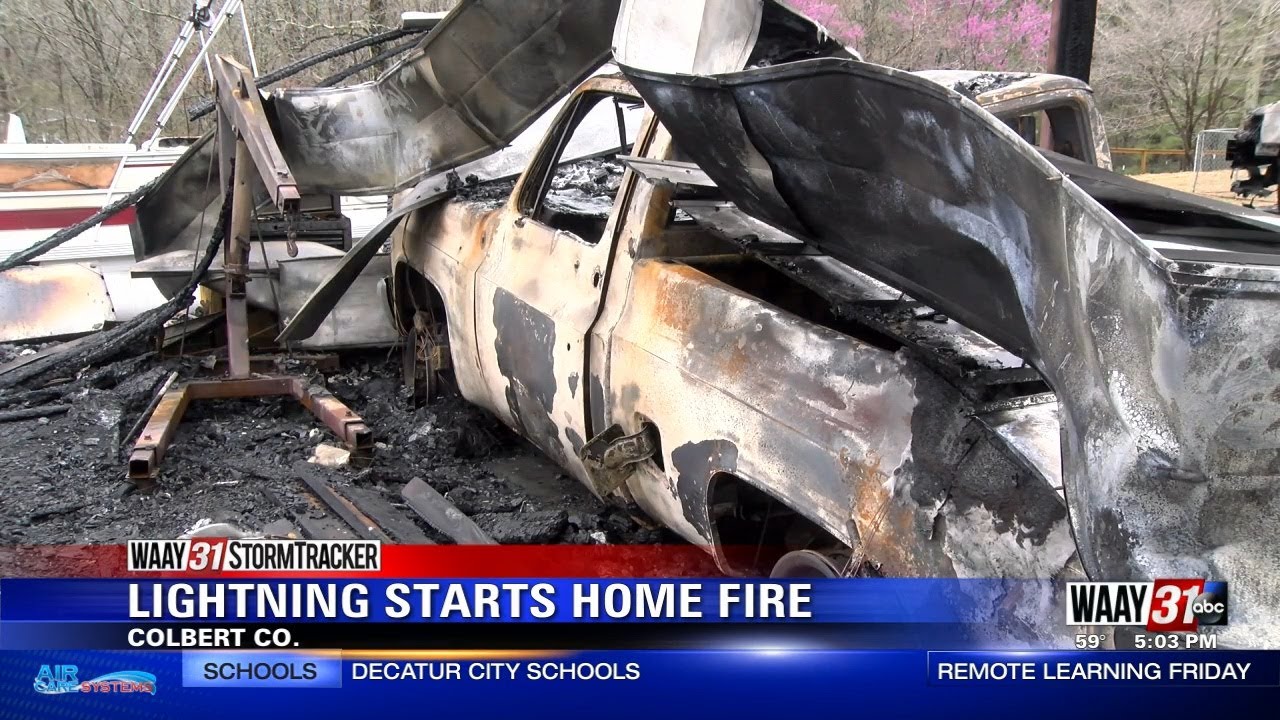 Lightning Starts Home Fire - YouTube