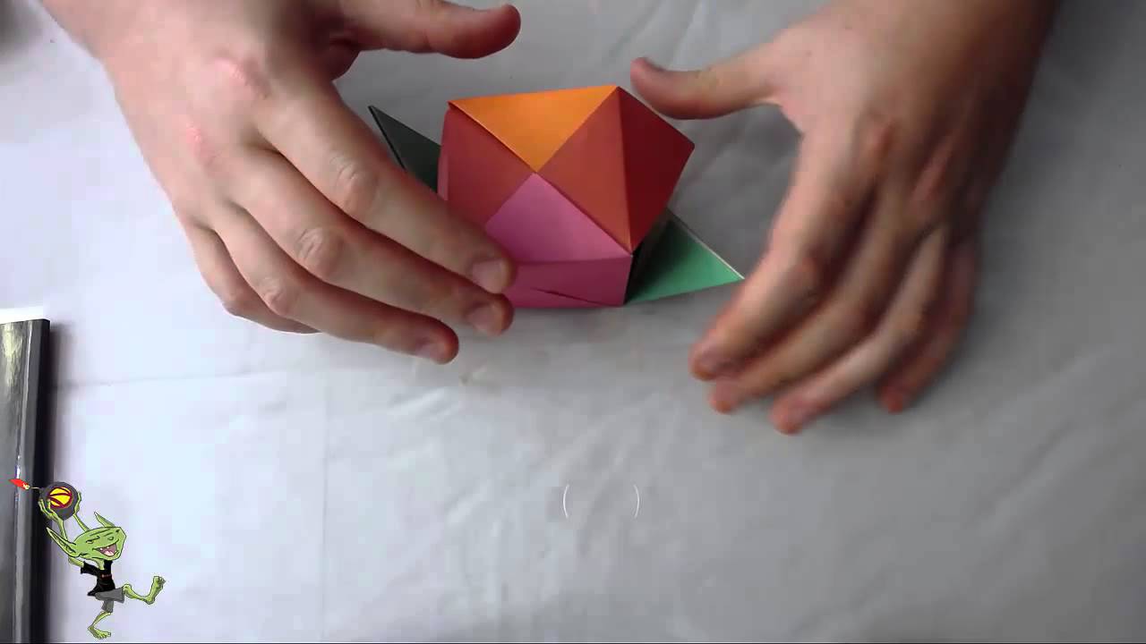 Geogami Origami Let's Make A Cube or D6| Nerd craft - YouTube
