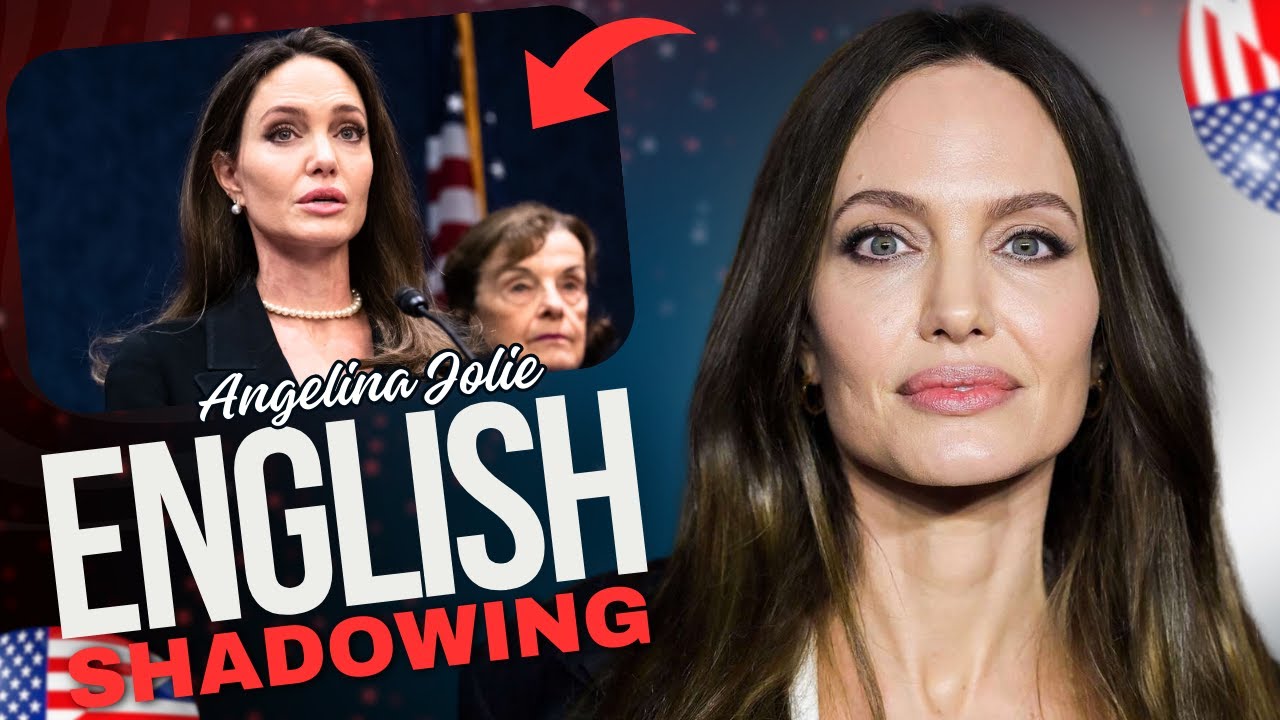 Listen And Repeat | Learn English With Angelina Jolie Speech About Abuse | English Shadowing ...