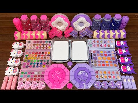 PINK vs VIOLET I Mixing random into Glossy Slime I Relax with videos ...