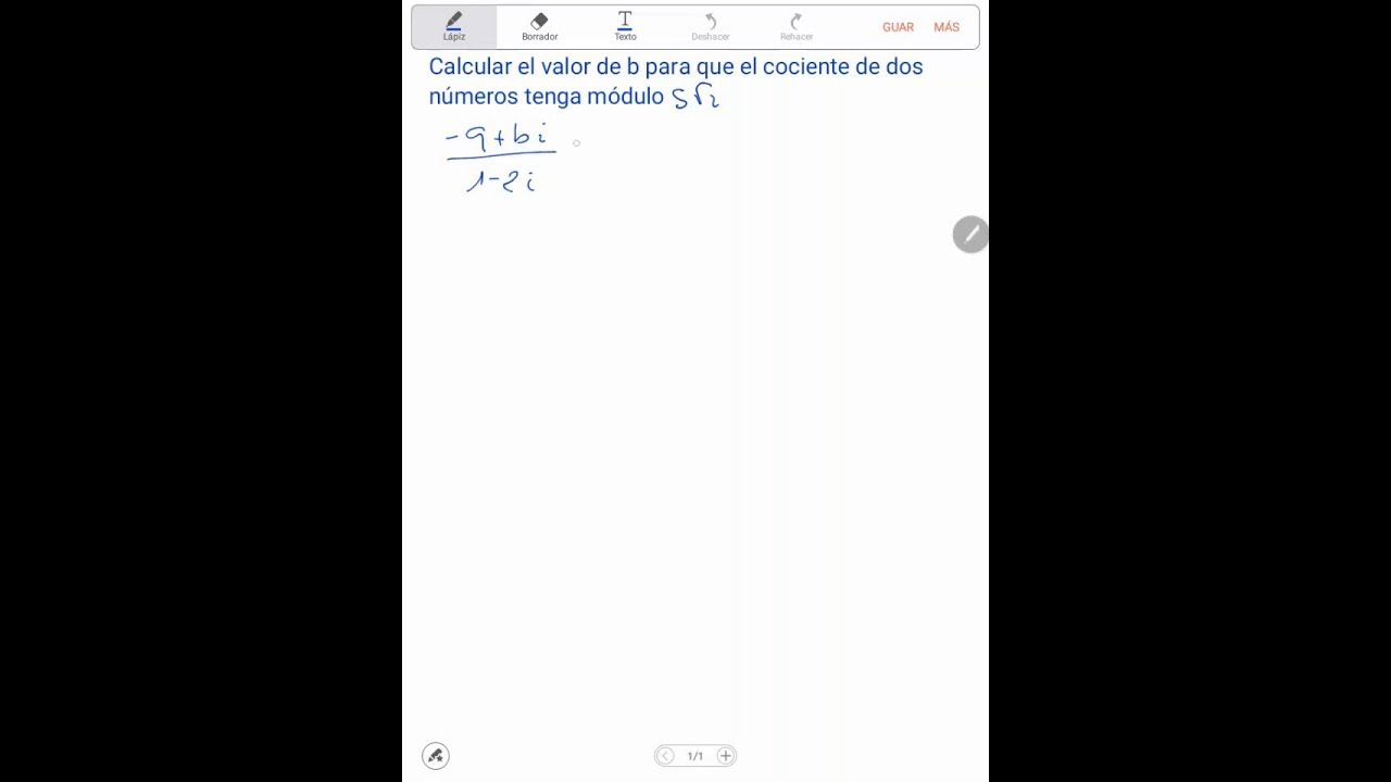 Matematicas Problema resuelto Numeros Complejos Problemas con complejos ...