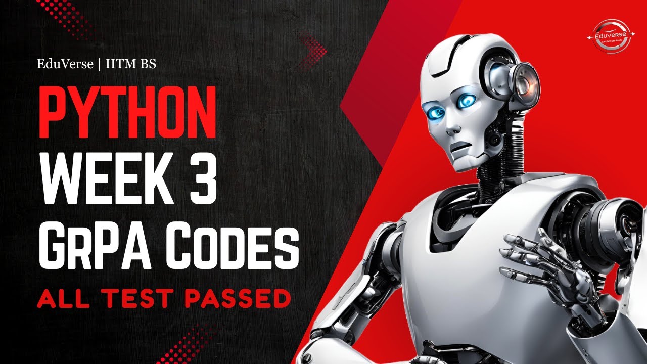 Python Week 3 GrPA | IITM BS Degree | Code Explanation and Solutions - YouTube