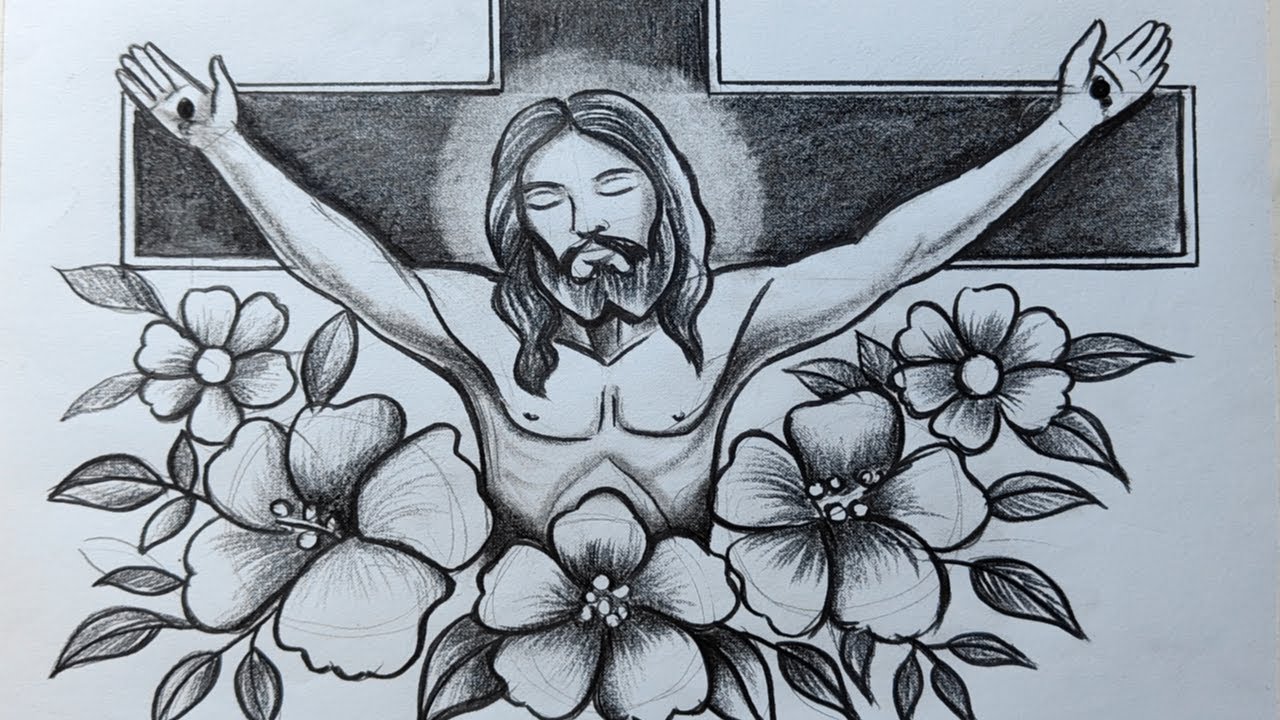 how to draw lord jesus christ,jesus christ drawing with pencilo sketch ...