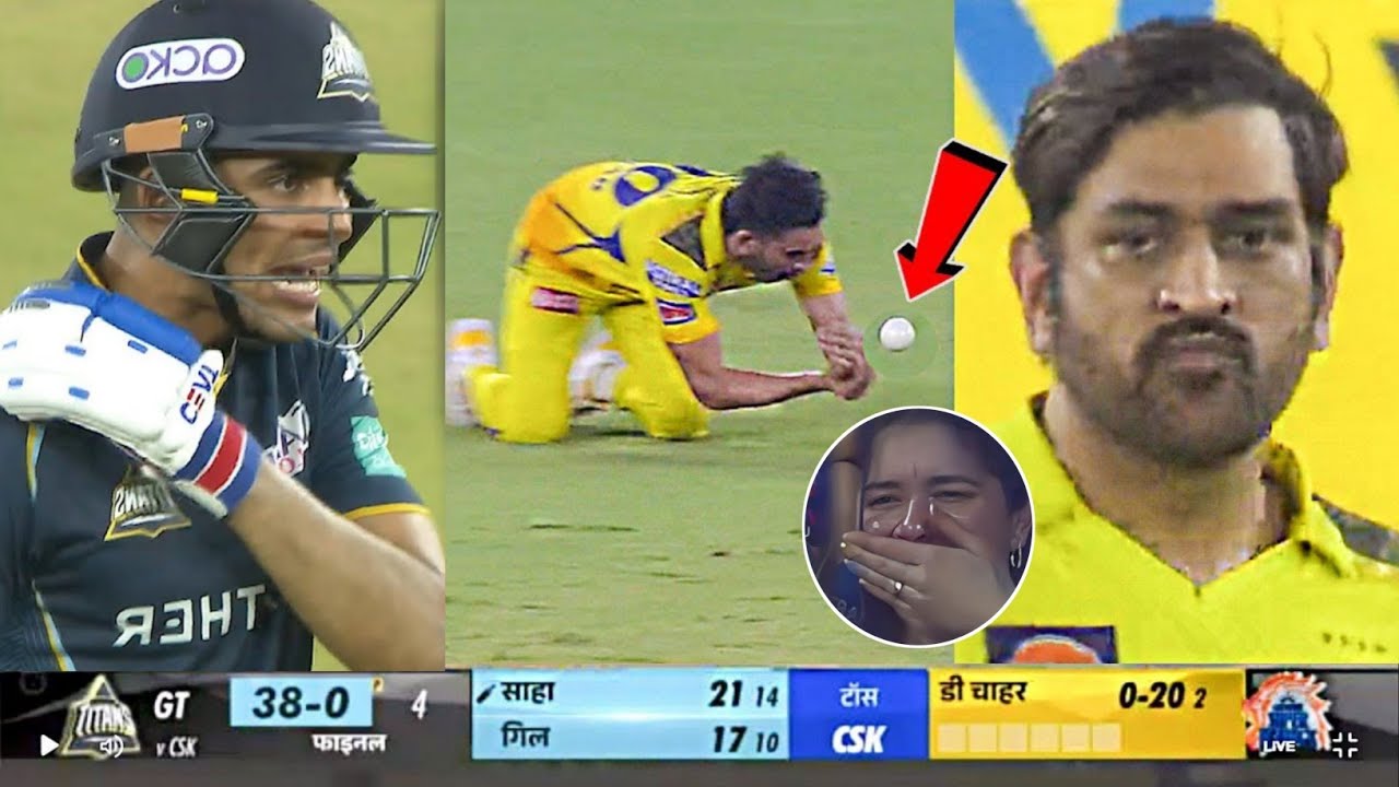 MS Dhoni Angry Reaction When Deepak Chahar Drops Shubman Gill Catch in ...