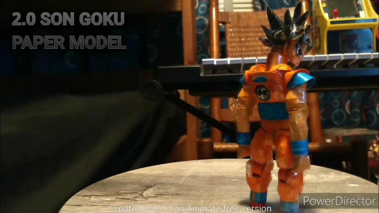 2.0 SON GOKU PAPER MODEL STOP MOTION - YouTube