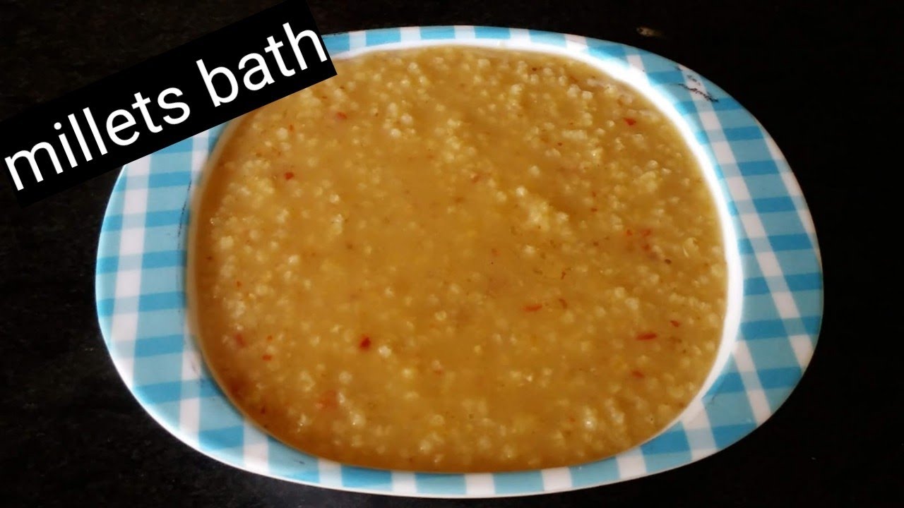millets bath, millets masala bath, quick and healthy - YouTube