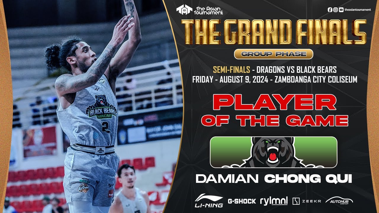 PLAYER OF THE GAME AUGUST 9, 2024 DRAGONS VS BLACK BEARS : DAMIAN CHONG ...