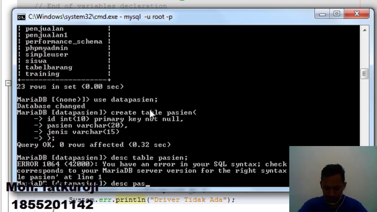 membuat data pasien menggunaan netbeans - YouTube