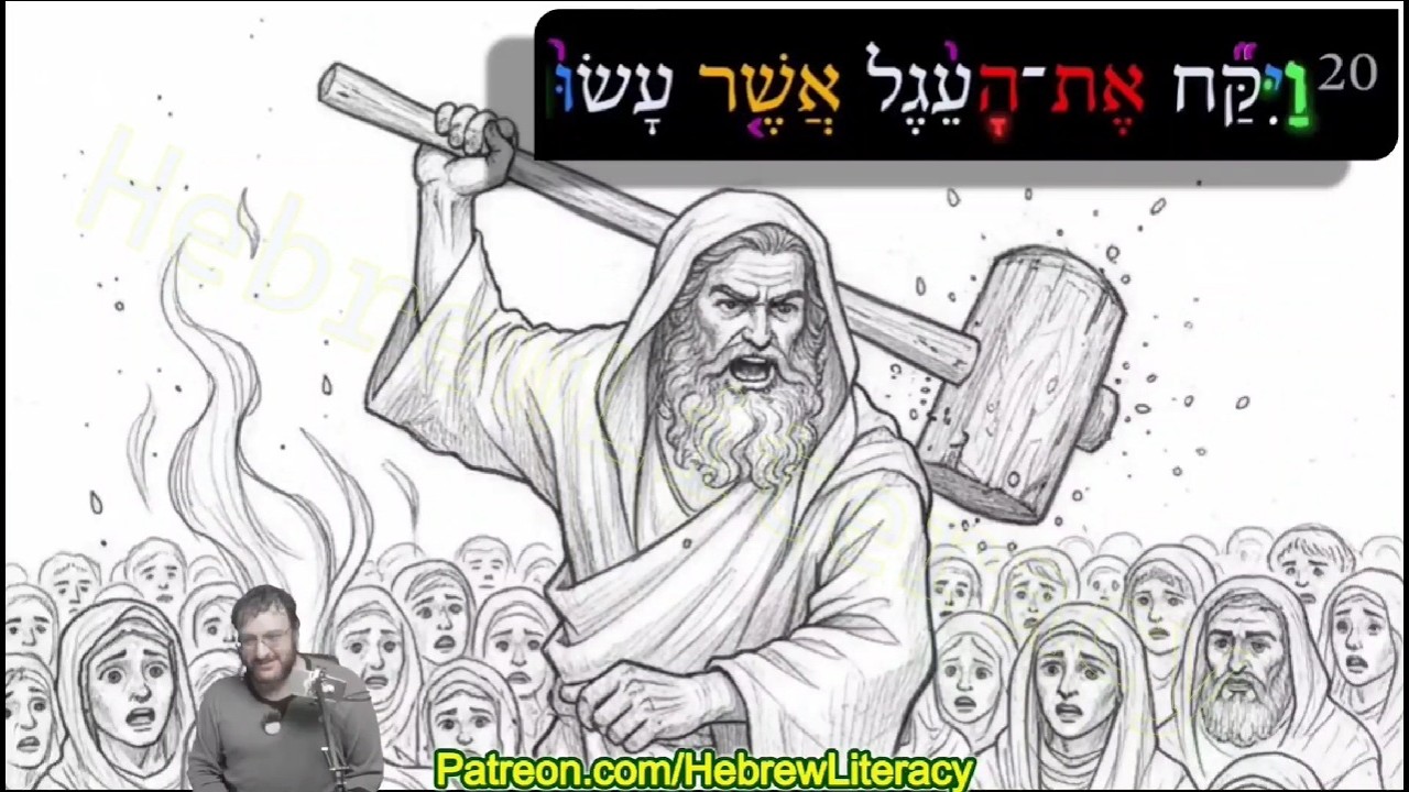 Hebrew comic strip Exodus 32.20-22 Full Hebrew immersion rabbi Explains ...