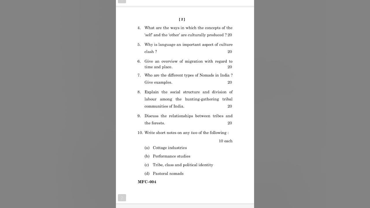 MFC-004 DECEMBER-2022 QUESTION PAPER IGNOU - YouTube