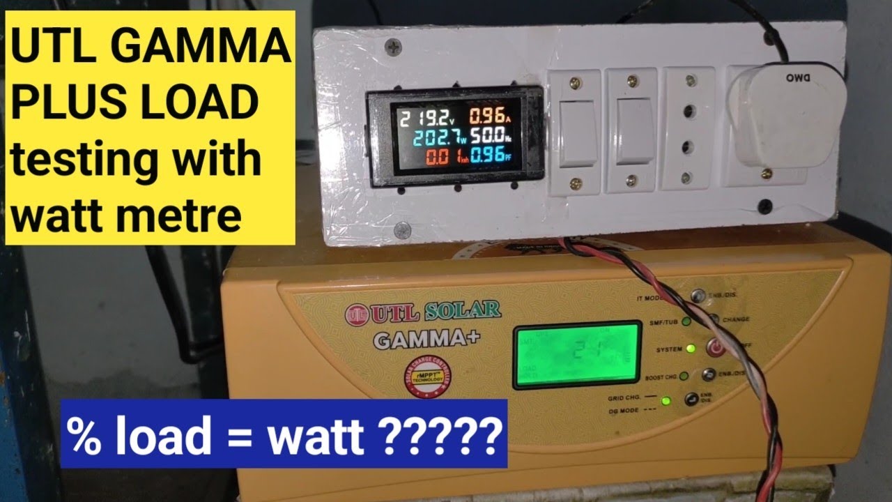 utl gamaa plus load testing with watt meter | utl gamaa plus % load me ...