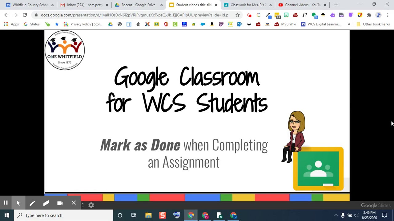 Google Classroom for Students: MARK AS DONE Button - YouTube