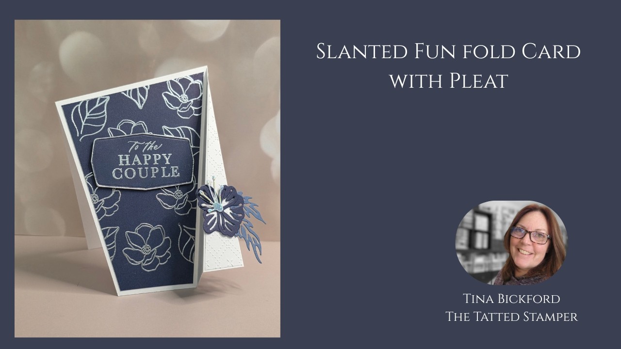 Slanted Fun Fold Card with Pleat - YouTube