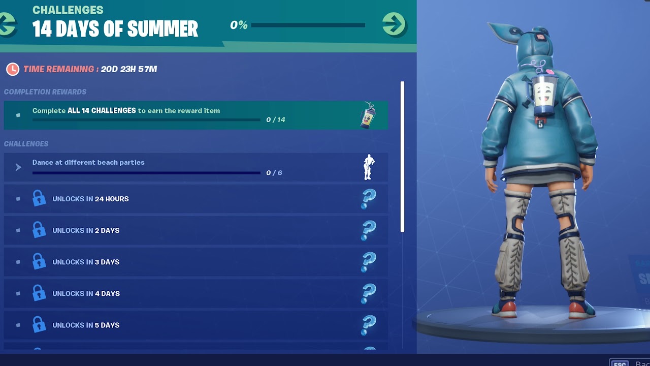 NEW FREE 14 DAYS Of SUMMER EVENT REWARDS SKIN CHALLENGES FORTNITE 14 ...