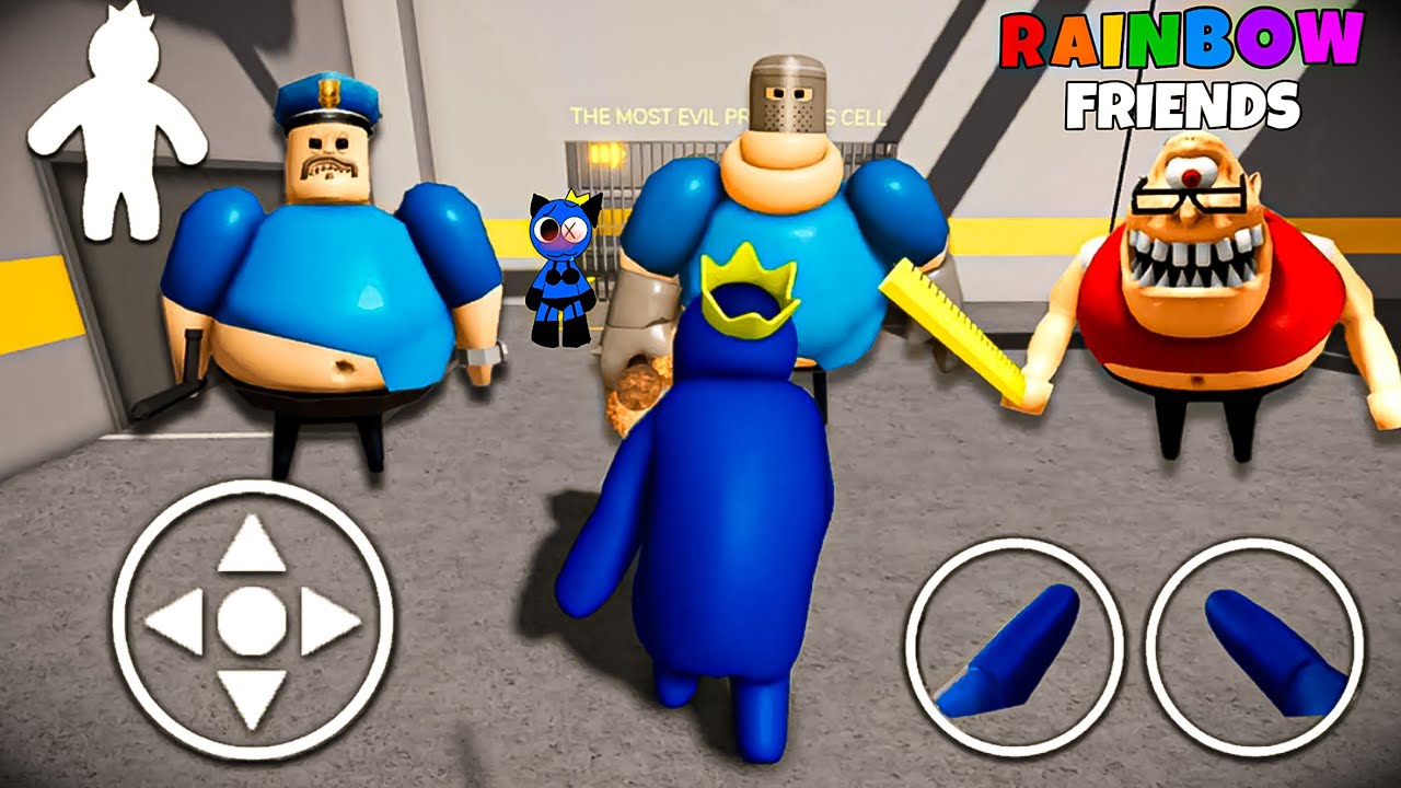 🌈 TRAINBOW FRIENDS BARRY'S PRISON RUN! (Obby) Roblox Walkthrough Full ...