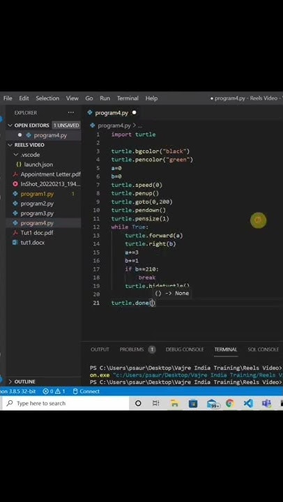 Create A Vibrate Circle Using Python Turtle In Just 21 Line Of Coline Comment Your Views