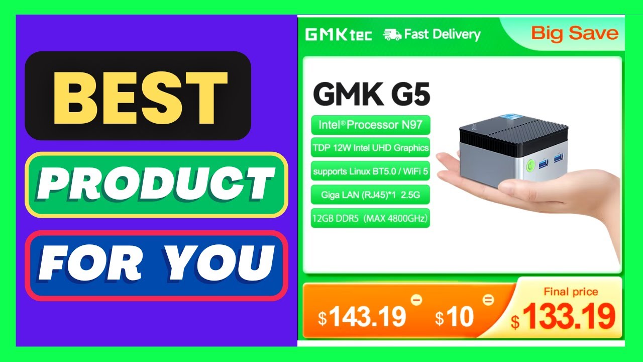 GMKtec Mini PC GMK G5 NUCBOX Intel N97 system - YouTube